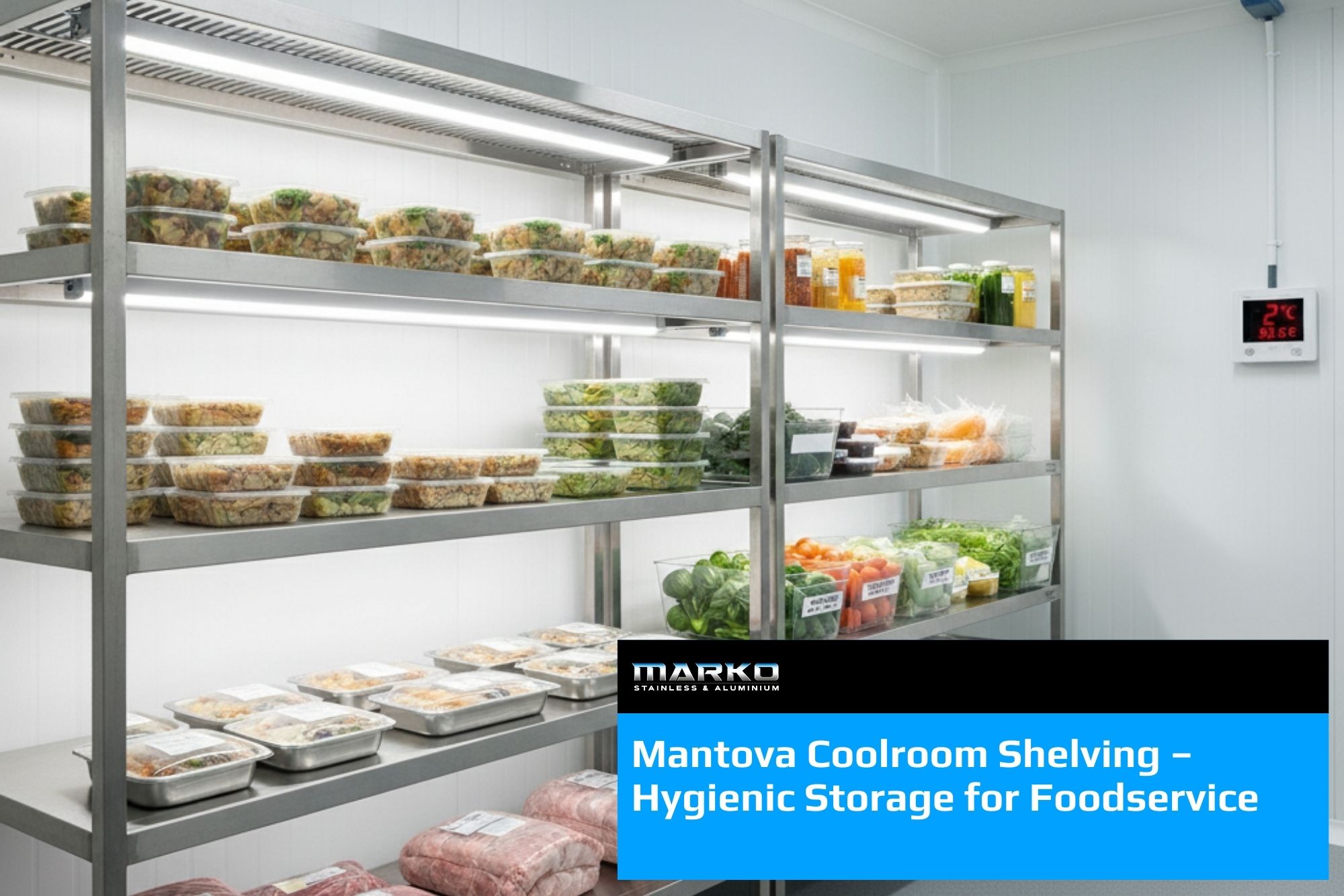 Mantova Coolroom Shelving | Hygienic Food Storage Solutions